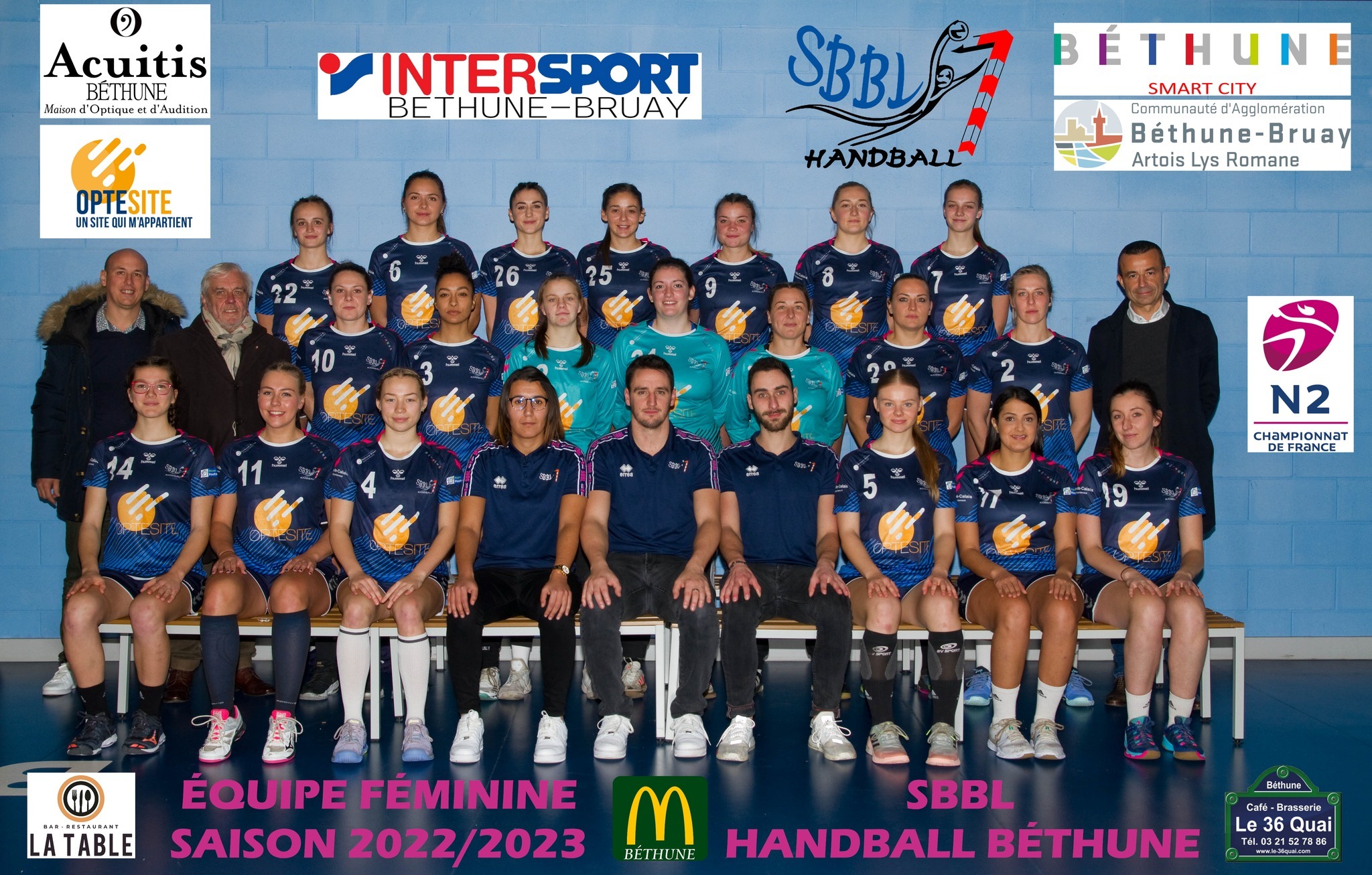 Sponsor officiel du SBBL Handball Béthune - Optesite